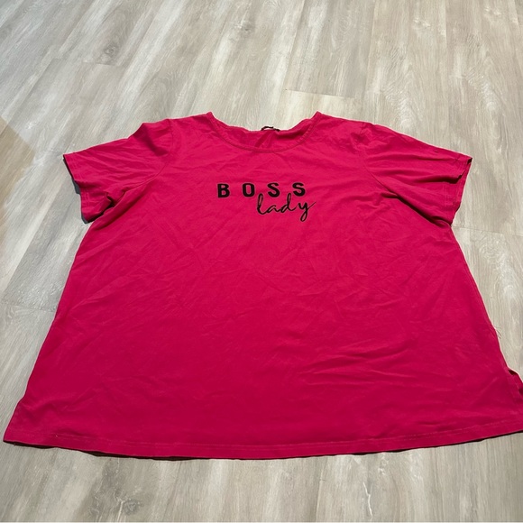 Avon | Tops | Avon Boss Lady Hot Pink Barbiecore T Shirt Sz 2x | Poshmark